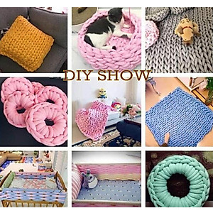 OURVER (No.12 Gray) Super Bulky Arm Knitting Wool Roving Knitted Blanket Chunky Wool Yarn Super Thick Yarn for Knitting/Crochet/Carpet/Hats, 1.1 lbs/500g/17.6 Ounze