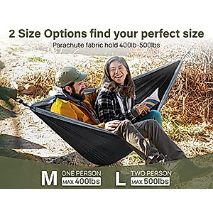 Kootek Camping Hammock Double Portable Hammocks Camping Accessories for Outdoor, Indoor, Backpacking, Travel, Beach, Backyard, Patio, Hiking