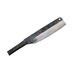 Crude - Asian 7 Inch Nakiri Kitchen Chef Knife, Carbon Steel, Super Sharp, Thin and Light