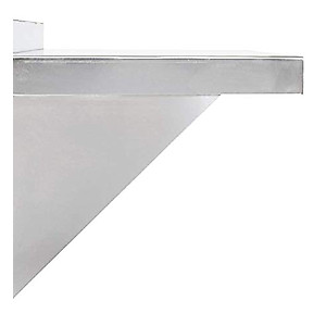 PRO&Family 18 Gauge Stainless Steel 12 Inch. x 96 Inch. Solid Wall Shelf. Fits for use in Restaurant, Business, Work, Home, Kitchen, Garage.