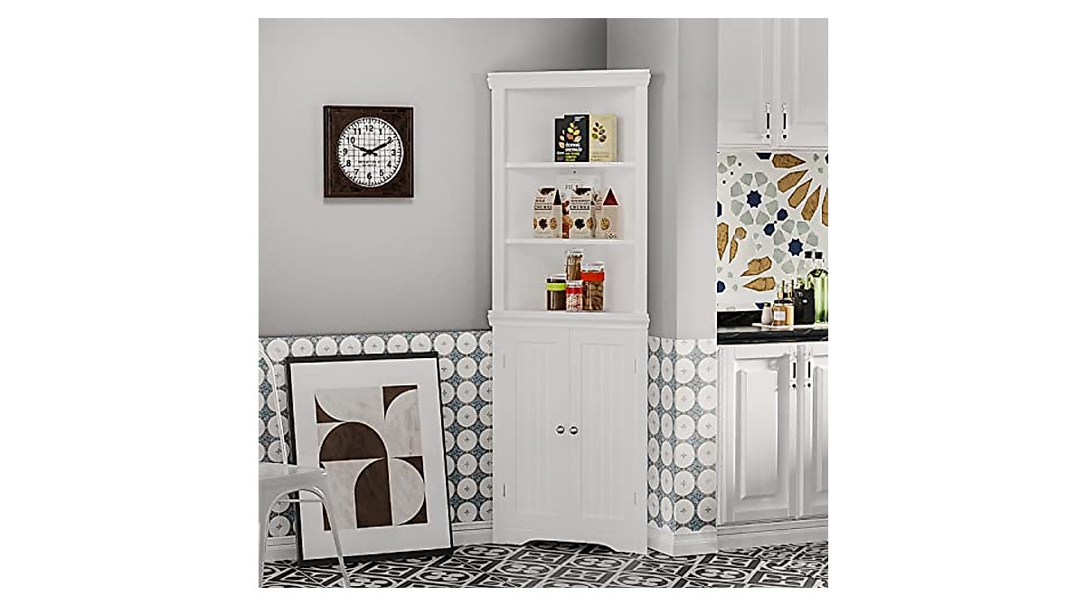 YESHOMY Corner Cabinet Shelves – Space-Saving Storage Solution
