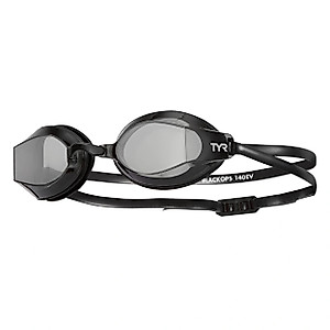 TYR Black Ops Non Mirrored Adult Fit Swim Goggles, Smoke/black