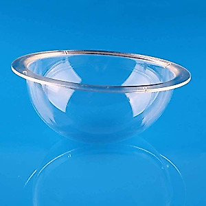 MEJOSER Diameter 3 inch(80mm)/4 inch(100mm)/6 inch(150mm) w/ 4 Holes Acrylic Dome Flange Clear Plastic Hemisphere Indoor/Outdoor