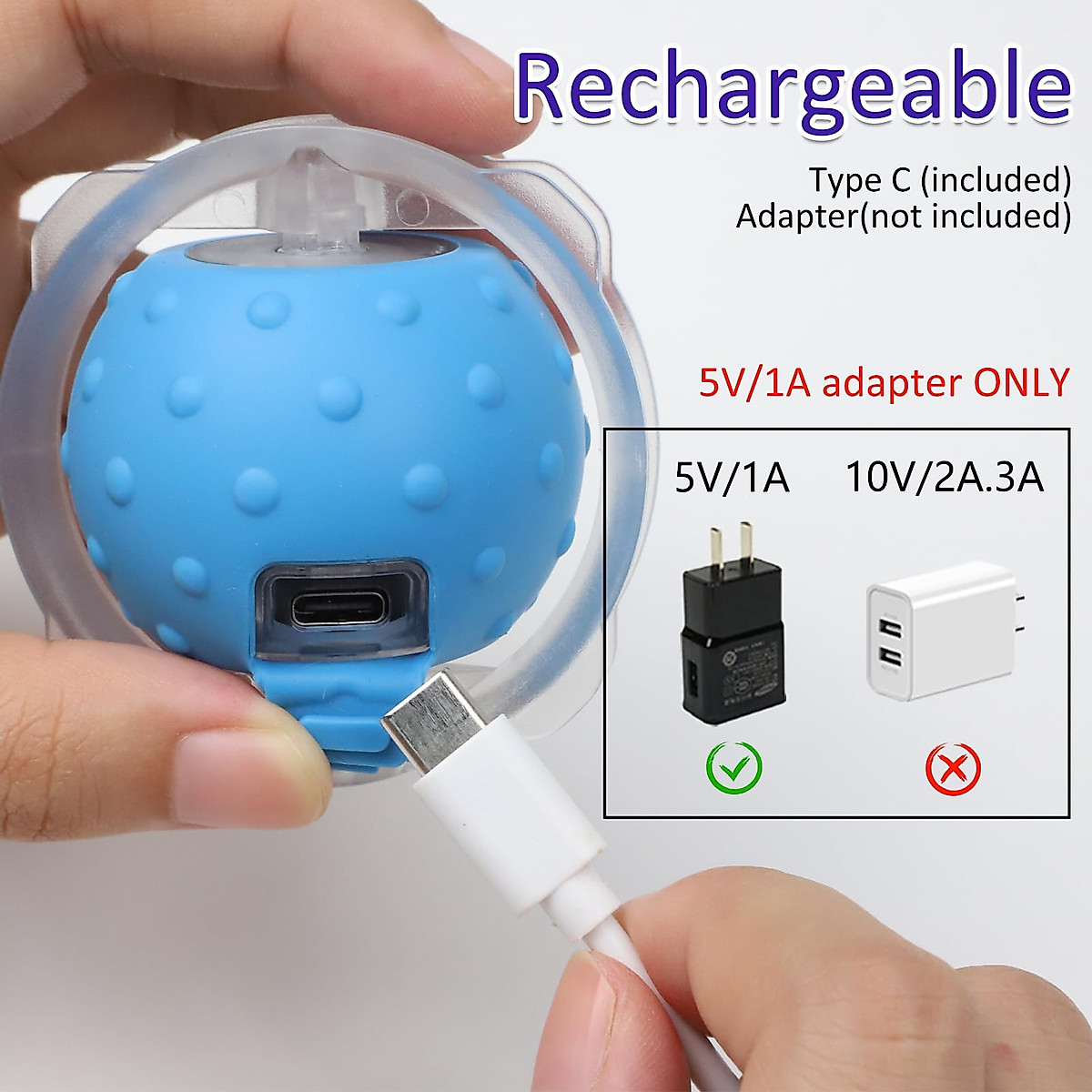 Giociv Interactive Cat Toys Ball Fast Rolling in Pouch, Motion Activate Chirping Cat Toy Hide and Seek Mouse Catching Game (Blue)