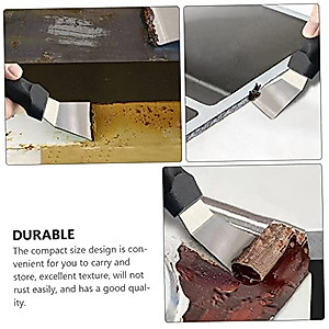 PRETYZOOM 4pcs Cleaning Blade Tools Razor Floor Scraper Tile Floor Scrapers Glue Tile Adhesive Removal Paint Squeegee Jar Opener Tool Floor Tile Cleaning Scraper Cement Stainless Steel Black