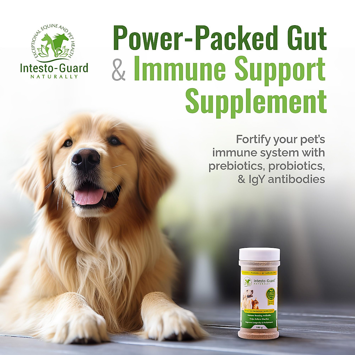Powder Probiotics 90 Scoops​ for Dogs & Cats Bowel Digestive Immune Support Supports Gut Flora Nutrition Immunity 180G Bottle - 90 Scoops​ (Powder)