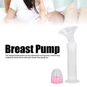 Syringe Breast Pump, Manual Breast Pump Soft Comfortable Lightweight Portable Cover for Travel