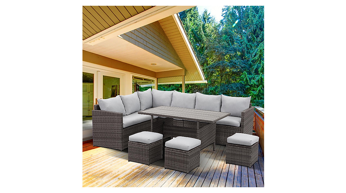 Solaste 7 Piece Outdoor Patio Furniture Set - Durable & Stylish Wicker Set