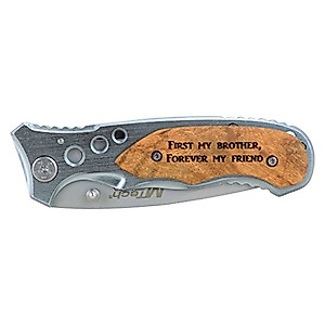 Palmetto Wood Shop Gifts For Him, Laser Engraved Personalized Pocket Knife, Gifts for Husband, Dads, Fathers Day, Valentines, Christmas, Choose from 30 Optional Icons