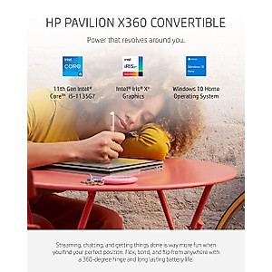 HP Pavilion x360 14” Touchscreen Laptop, 11th Gen Intel Core i5-1135G7, 8 GB RAM, 256 GB SSD Storage, Full HD IPS Display, Windows 10 Home OS, Long Battery Life, Work & Streaming (14-dw1024nr, 2021)