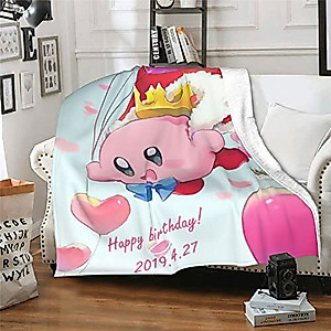 Cute Cartoon Gaming Throw Blanket Kawaii Anime Blanket Fuzzy Cozy Warm Flannel Fleece Blankets Gift for Kids and Adults Home Decor Manga Bedding Couch Living Room All Season 40"x50"