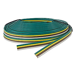 CURT 57001 Bonded Trailer Wiring, 25-Foot Spool, 4 Pin Trailer Wiring