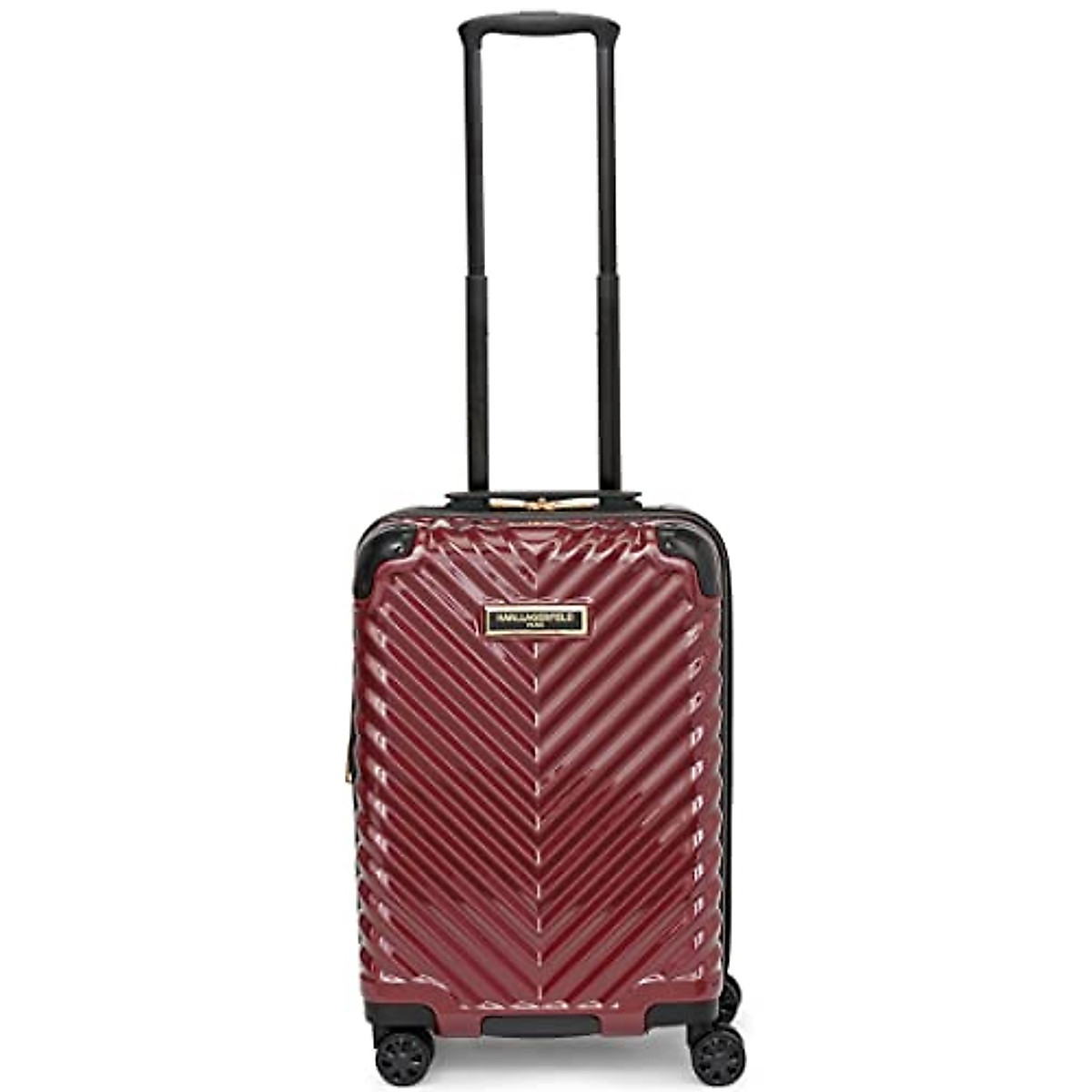 Karl Lagerfeld Paris Women's Carryon Spinner Wheels Hardside, Burgundy, One Size