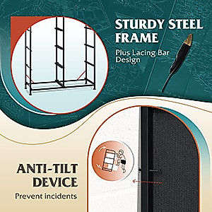 WLIVE Fabric Dresser for Bedroom, Tall Dresser with 8 Drawers, Storage Tower with Fabric Bins, Double Dresser, Chest of Drawers for Closet, Living Room, Hallway, Children's Room, Charcoal Black