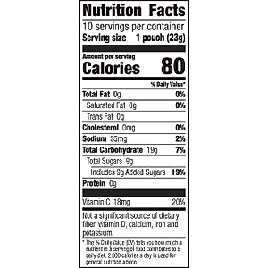 Jurassic World Fruit Flavored Snacks, Treat Pouches, 0.8 oz, 10 ct