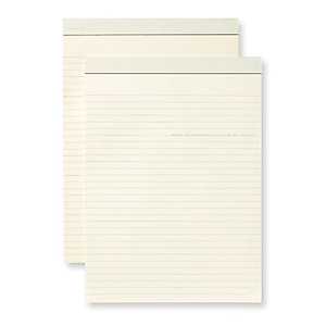 Kate Spade New York Notepad Folio Refill Set of 2, Letter Size Pads with 50 Lined Sheets Each, Cream