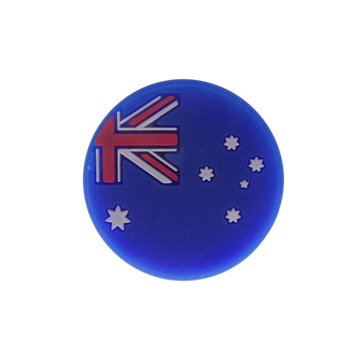 BESPORTBLE 10 PCS Silicone Tennis Racket Vibration Dampeners Round Shape National Flag Pattern Tennis Racquet Absorbers Tennis Racket Strings Dampers for Tool