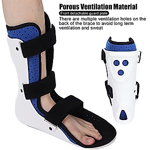 Foot Orthosis Support Drop, Ankle Foot Drop Hook and Loop Fasteners Repeatable Cleaning Porous Ventilation for Men for Stroke Tendon Injury for Women(Left foot, S)