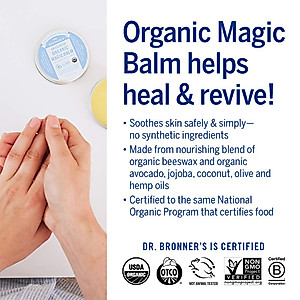 Dr. Bronner's - Organic Magic Balm (2 oz Variety Pack) Arnica-Menthol & Baby Unscented - Made with Organic Beeswax & Hemp Oil, Moisturizes and Soothes Hands, Face & Body | 2 Count