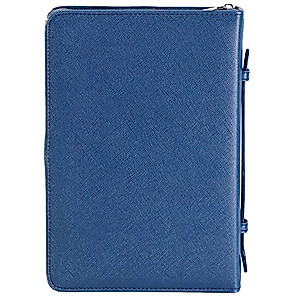 White Dove Designs Bible Cover-Bless The Lord O My Soul-Navy Floral-LRG