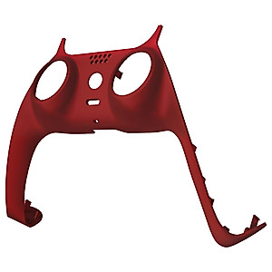 eXtremeRate Passion Red Decorative Trim Shell Compatible with p s 5 Controller, Soft Touch DIY Replacement Clip Shell, Custom Plates Cover Compatible with p s 5 Controller with Accent Rings