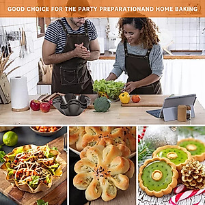 EKDJKK Taco Salad Bowl Maker Molds, 4 Packs Non Stick Carbon Steel Baking Bowls Tortilla Bowl Maker Shell Pans Taco Shell Maker, 16.5x7.5x6cm