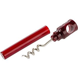 Portable Corkscrew Wine Opener - Pack of 24 - Travel Plastic Corkscrew with Metal Spiral - Basic Wine Glass Bottle Cork Opener