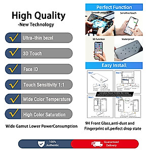 for iPhone 11 pro max LCD Screen Replacement 6.5“ (A2161,A2220,A2218,with face ID and 3D Touch Screen Display digitizer Frame Assembly Full Repair Kit with Repair Tools+Screen Protector