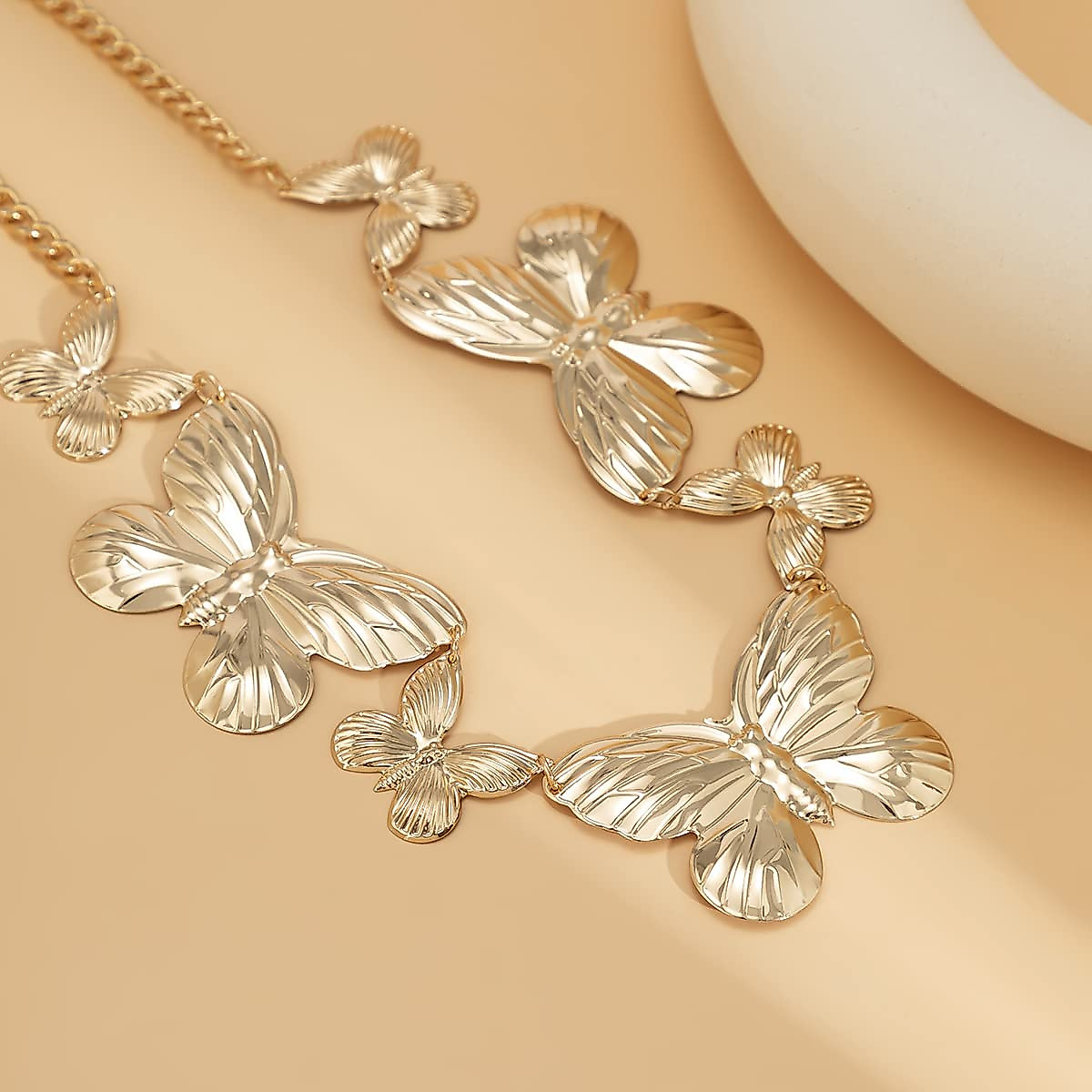 Rumtock Statement Gold Butterfly Pendant Waist Chain Belly Belt Women Girls Boho Body Chain Jewelry for Summer Beach Nightclub Party