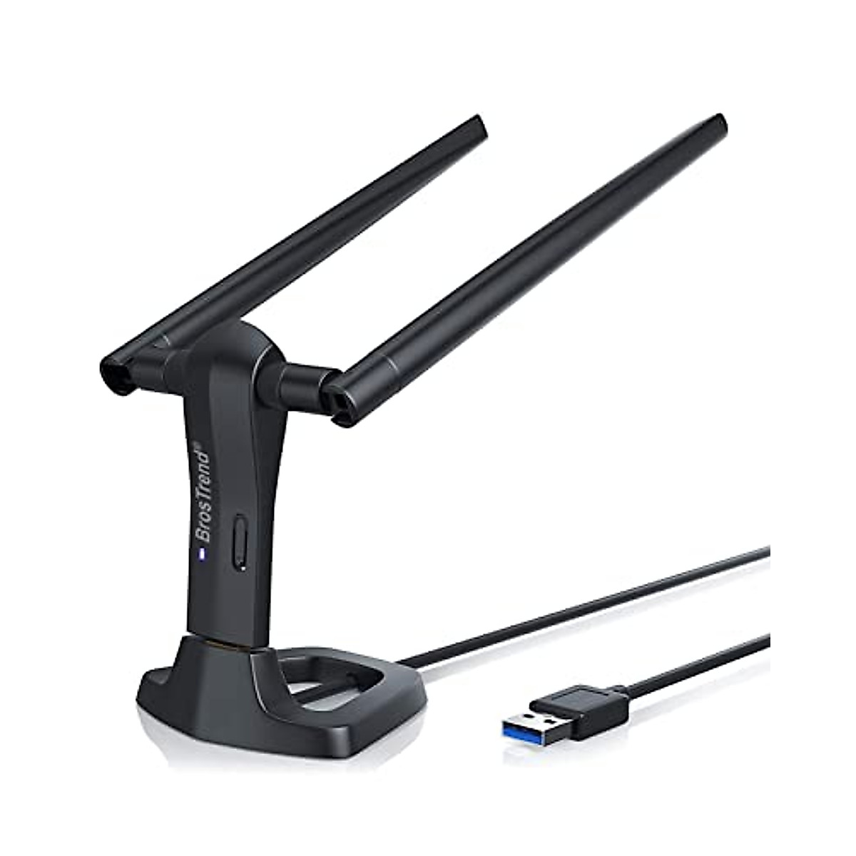 BrosTrend Linux WiFi Adapter for Ubuntu, Mint, Kali, Debian, Lubuntu, Xubuntu, Mate, Zorin, PureOS, Raspberry Pi 2+, Windows 11, 1200Mbps, 5GHz/2.4GHz, Long Range 2X5dBi Antennas, USB3.0