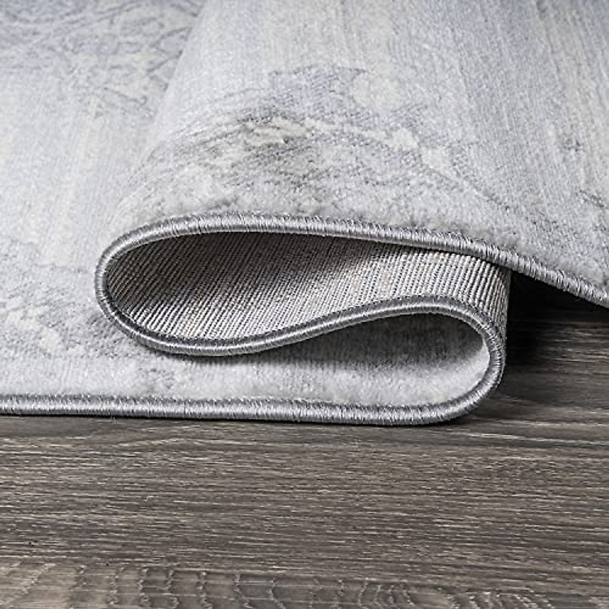 JONATHAN Y MDP103B-8 Modern Vintage Moroccan Medallion Indoor Area-Rug Country Easy-Cleaning Bedroom Kitchen Living Room Non Shedding, 8 X 10, Light Gray