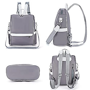WIOR Women Backpack Purse, Multipurpose Design Nylon Anti-theft Fashion Casual Lightweight Travel School Shoulder Bag