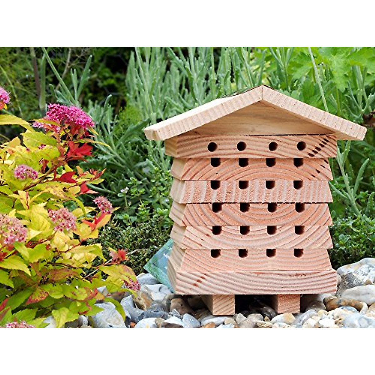 Wildlife World Interactive Wooden Bee House - Pollinator Bee Management System