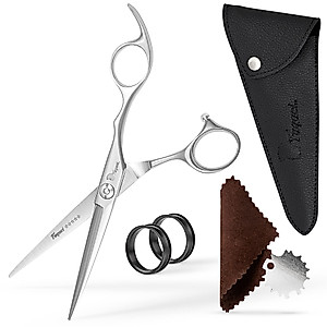 Fagaci Professional Hair Scissors 6” Extremely Sharp Blades, Fine Cutting Blades, Hair Cutting Scissors Professional, Hair Shears, Barber Scissors Set for Men and Women, Haircut Scissors Hair Kit