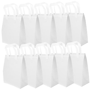 NAMOARLY 10pcs Cold Drink Insulation Bag Drink Carrying Bags Drink Carrier Bag Drink Packaging Bags Insulated Bag Insulated Drink Bag Takeaway Food Bag The Tote Bag Non-woven Fabric White