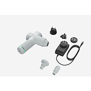 Hyperice Hypervolt Go 2 - Featuring Quiet Glide Technology - Handheld Percussion Massage Gun - 3 Speeds, 2 Interchangeable Heads - Helps Relieve Sore Muscles and Stiffness - FSA and HSA Eligible