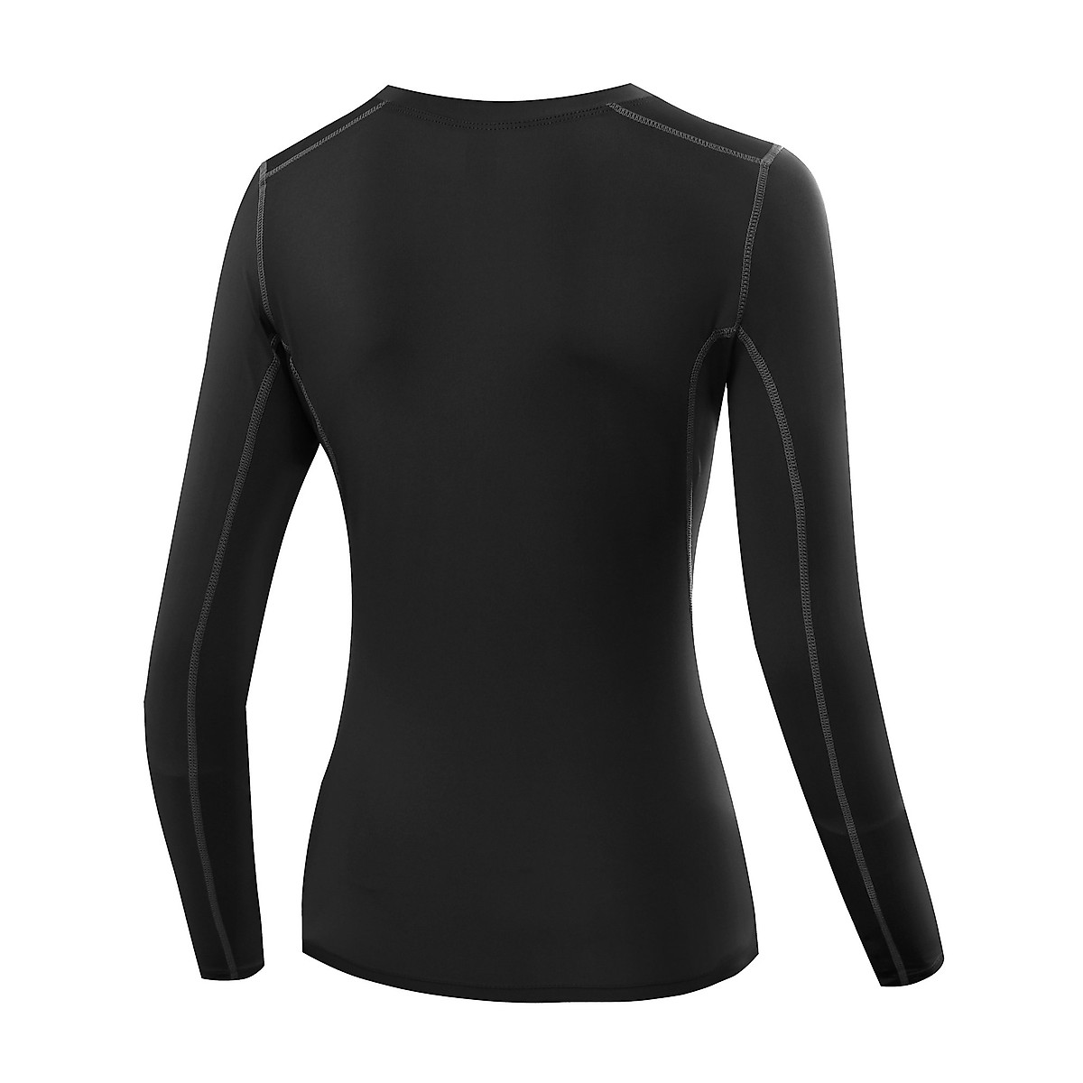 NELEUS Women's 3 Pack Dry Fit Athletic Compression Long Sleeve T Shirt,Black,Blue,White,Large