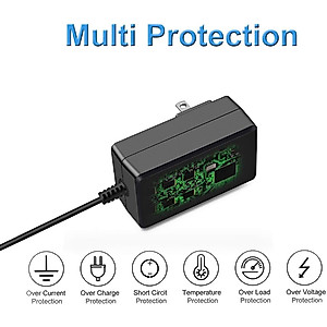 VHBW 12V AC Adapter Replacement for Sony Blu Ray DVD Player BDP-BX370 BDP-S3700 BDP-S6700 BDP-S3500 BDP-S1700 BDP-S1500 BDP-S6500 BDP-BX320 AC-M1208UC Power Supply Cord