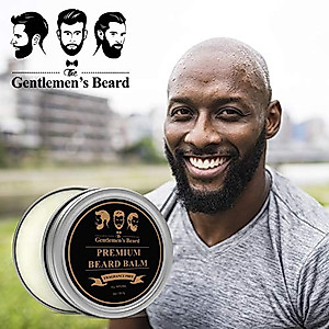 Fragrance Free Beard Oil & Beard Balm Kit - Leave-in Conditioner & Softener - All Natural - Styles, Strengthens, Thickens & Softens Promoting Healthier Beard & Mustache Growth - Moisturizes Skin