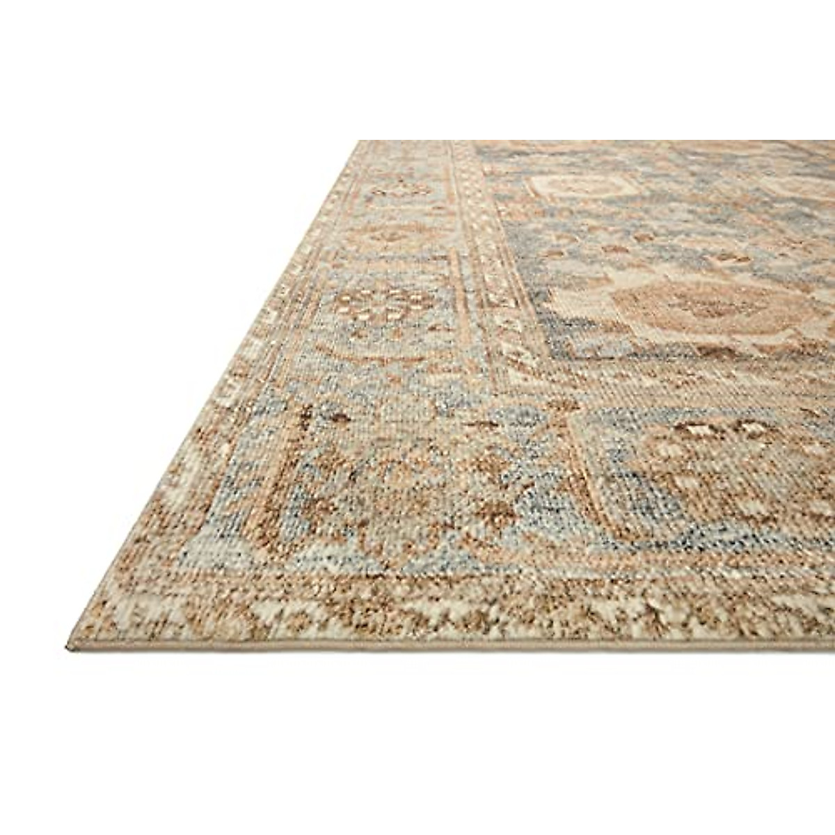 Loloi II Margot Collection MAT-03 Ocean/Spice, Traditional 7'-6" x 9'-6" Area Rug