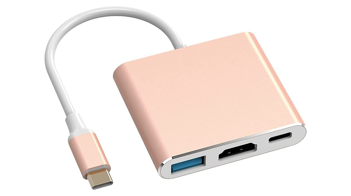 Battony Rose Gold USB C to HDMI Adapter Type-C Multiport AV Converter with 4K HDMI Output USD3.0 ...