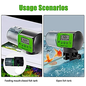 Smart Aquarium Mini Automatic Fish Feeder Vacation Auto Fish Tank Feeders with Timer Pet Feeding Dispenser LCD Fish Feeder Tool
