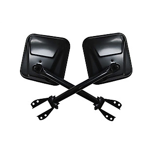 Rampage Factory Style Replacement Steel Mirror Kit | Pair, Black | 7617 | Fits 1955 - 1986 Jeep CJ