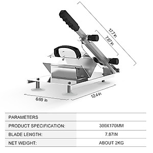 Dsyisvia Manual Frozen Meat Slicer，Stainless Steel Meat Cutter Machine，Food Slicer for Home Cooking of Hot Pot
