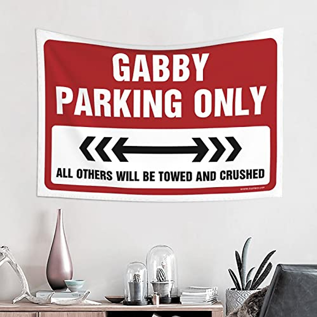 Man Cave Rules Gabby Parking Only Tapestry Space Decor Vintage Decor (Size : 75X100CM)