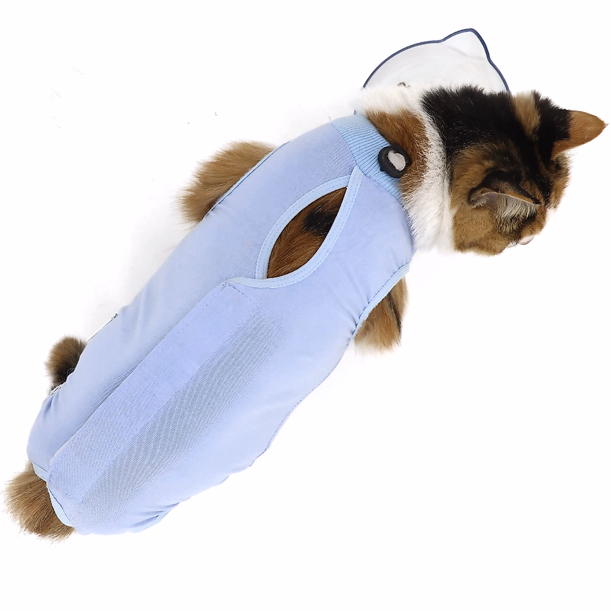 QIYADIN Cat Recovery Suit, Cat Surgical Recovery Suit for Abdominal Wound or Skin Disease, Cat Onesie for Cats after Surgery, Cat Spay Recovery Suit, E-Collar Alternative Pajama Suit for Dogs and Cats