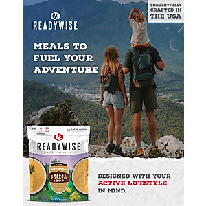 READYWISE - Adventure Meal, Cheesy Potato Soup, 2 Servings, Pack of 1, Emergency Preparedness, Freeze Dried Food, MRE, Snack Pack or Emergency Food, Backpacking, Camping, Hiking, and, Survival Food