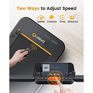 UREVO 2 in 1 Under Desk Treadmill, 2.5HP Folding Electric Treadmill Walking Jogging Machine for Home Office with Remote Control