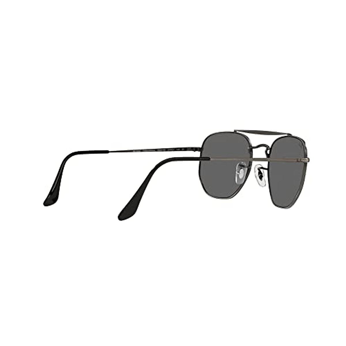 Ray-Ban RB3648 The Marshal Square Sunglasses, Antique Gunmetal/Dark Grey, 54 mm