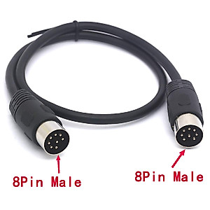 PIIHUSW Long 8 PIN DIN Cable Male to Male MIDI Extension Cord for Bang and Olufsen B&O PowerLink mk 2 BeoLab (50 cm)
